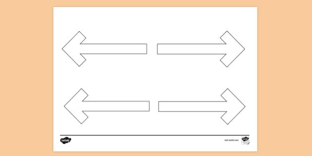 FREE! - Left and Right Arrows Colouring | Colouring Sheet