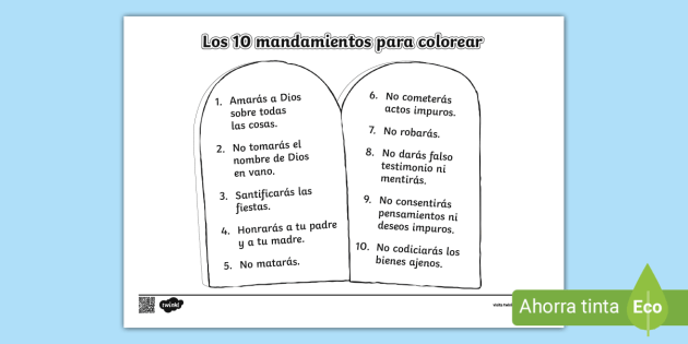Manualidades Diez Mandamientos Iglesia Catolica