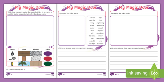 My Magical Door Drawing Activity (teacher made)