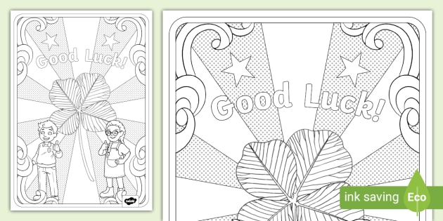 Good Luck! Colouring Page (teacher made)