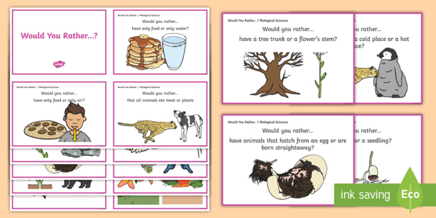 Would You Rather...? Biological Sciences Foundation-Year 2 Question Cards