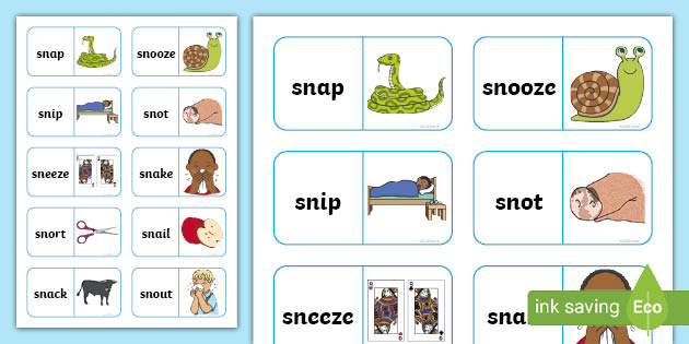 'sn' Sound Dominoes Activity
