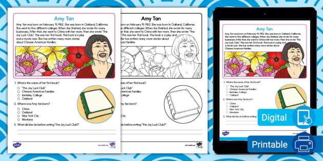 Reading Comprehension Worksheet Amy Goes To First Grade Reading