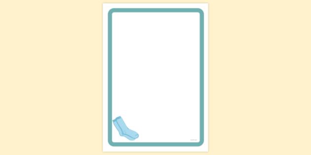 FREE! - Pair of Socks Page Border | Page Borders | Twinkl
