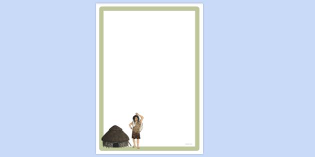 Simple Blank Stone Age Page Border