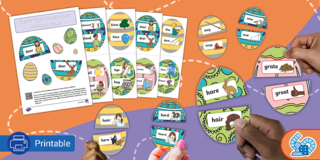 Easter Eggs Homophones Game for Spring and Easter Activities