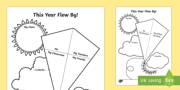 End of Year Kite Themed Worksheet / Worksheet (teacher made)