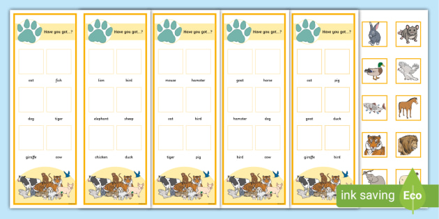 ESL 'Have you got...?' Animals Game (teacher made)