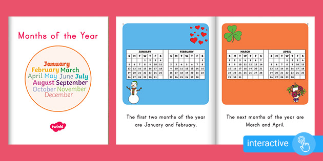 Months of the Year Emergent Reader eBook (teacher made)
