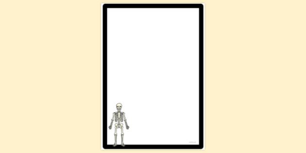 FREE! - Halloween Skeleton Page Border | Page Borders | Twinkl
