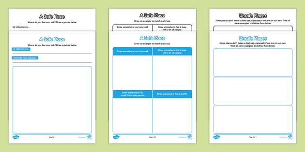 Safe and Unsafe Places Activity (teacher made)