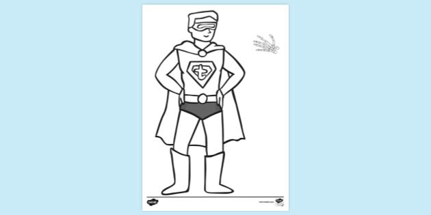 FREE! - X-Ray Vision Man Colouring Sheet | Superhero Colouring Pages