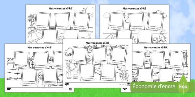* NEW * Activité d'écriture de l'été avec différents thèmes