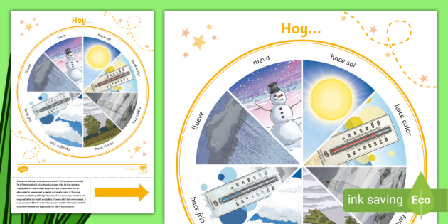 👉 Spanish: Weather Vocabulary Chart - KS2 (teacher made)