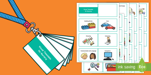 Lanyard Visual Timetable for Nursery Cards - Visual Timetable