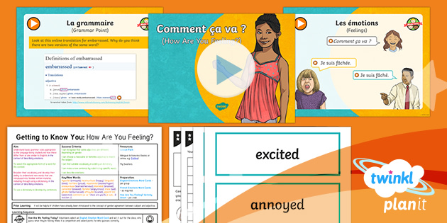 French: Getting to Know You: How Are You Feeling? Year 5 Lesson Pack 4