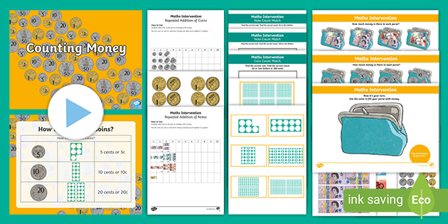 Maths Intervention Counting Money Activity Pack