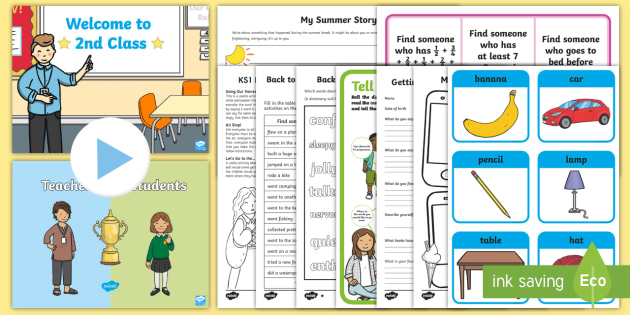 Second Class Back To School Activity Pack (teacher made)