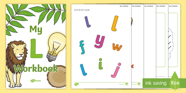 FREE! - My Workbook l lowercase - workbook, l sound, lowercase, letters