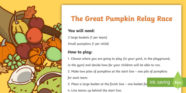 The Great Pumpkin Relay Race Game