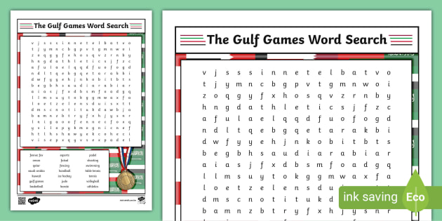 FREE! - GCC Games Word Search | The Gulf Games | Twinkl