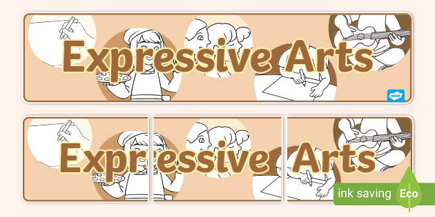 Neutral Coloured Expressive Arts Display Banner