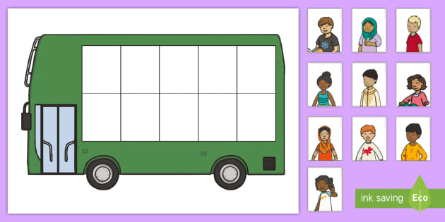 Bus-Themed Ten-Frame Activity with Counters | F-2 Maths