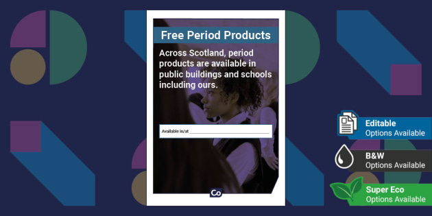 Free Sanitary Items Display Poster (teacher made)