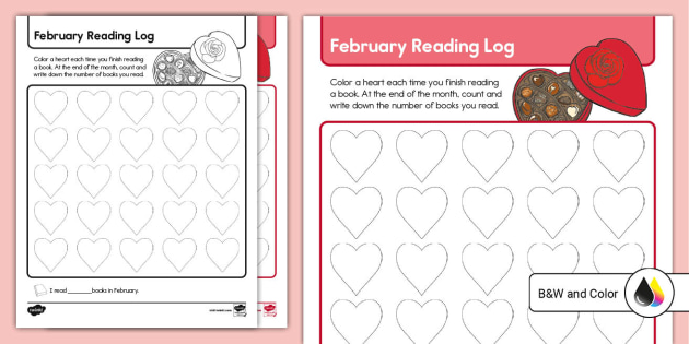 February Reading Log (Teacher-Made)