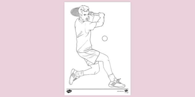 Andy Murray Colouring | Colouring Sheets