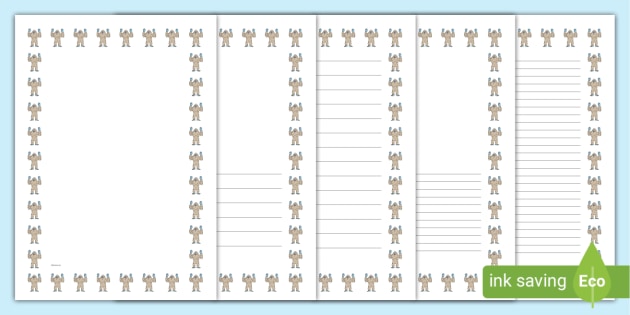Yeti Pattern Page Borders (teacher made)