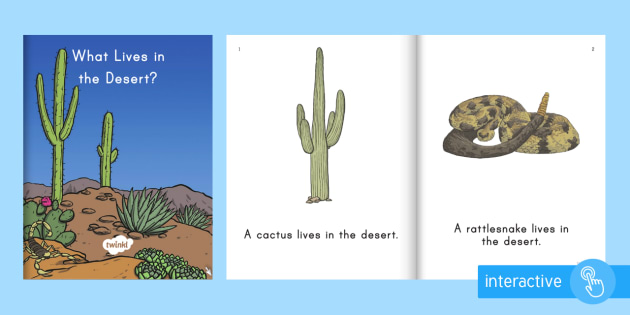 Desert Habitat Emergent Reader eBook - desert habitat, desert animals