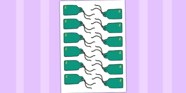Pound Shop Editable Price Tags (teacher made)