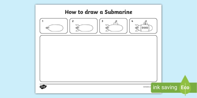 How to Draw a Submarine Step by Step