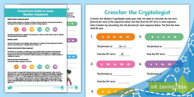 👉 Finding the Nth Formula Guide & Worksheet (Ages 10-11)