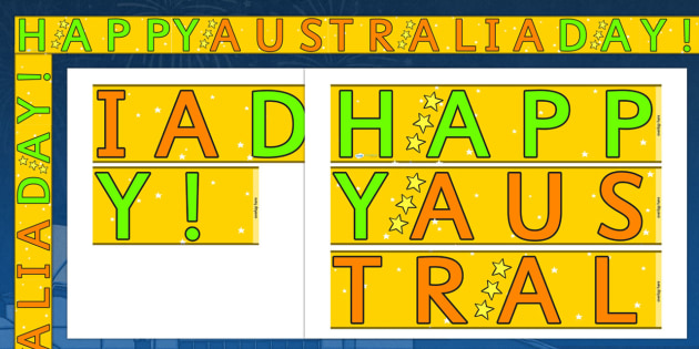 Free Happy Australia Day Display Borders Teacher Made