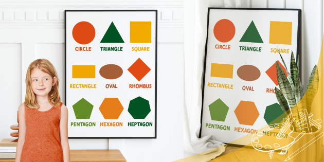 2D Shapes Safari Colours Poster | Twinkl Art Gallery