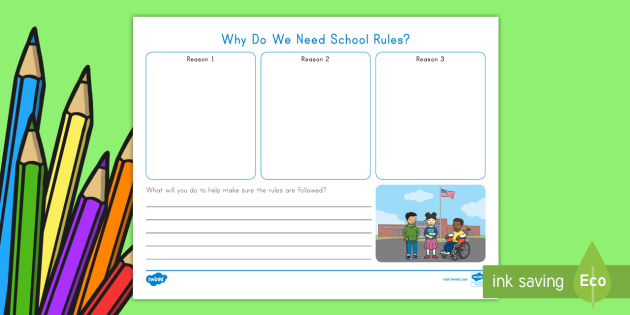 Why Do We Need School Rules Activity Teacher Made 