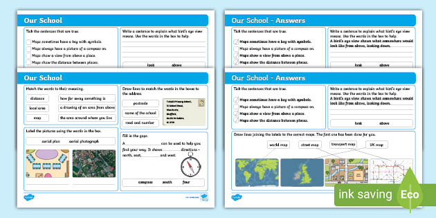 KS1 Geography Revision Mat: Y1 Our School
