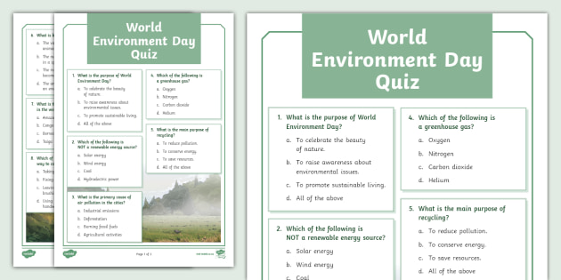 Environmental Studies Quizzes | twinkl.ca