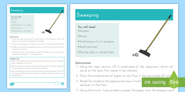 Sweep the Mess Activity (teacher made)