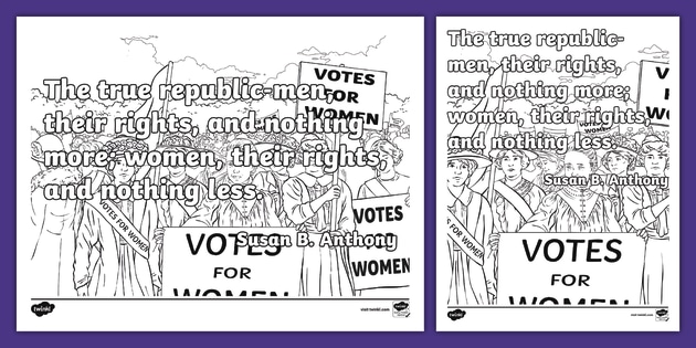 susan b anthony coloring sheet