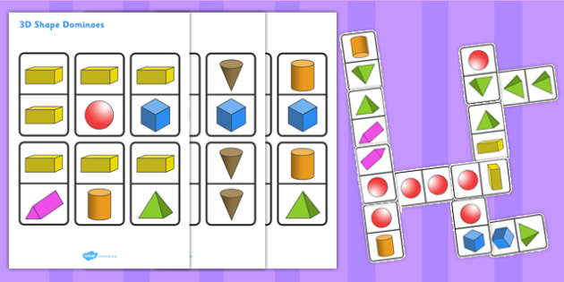 3D Shape Dominoes (teacher made)