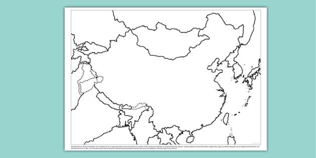 China Map Provinces Blank