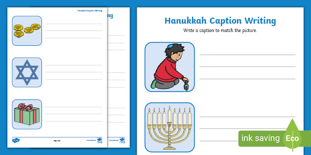 Hanukkah Caption Writing Activity