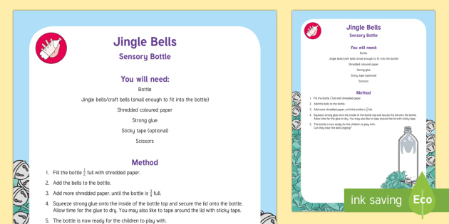 Jingle Bells Sensory Bottle (teacher made)