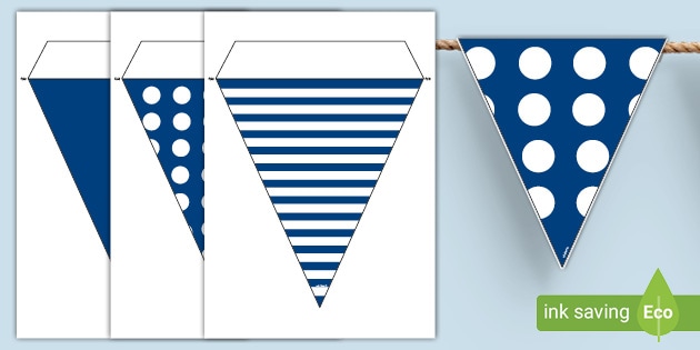 FREE! - Navy Bunting Resource - Display Resources - Twinkl