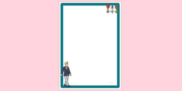 Simple Veteran Page Border | Page Borders | Twinkl