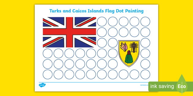 FREE! - Turks and Caicos Islands Flag Dot Painting Worksheet
