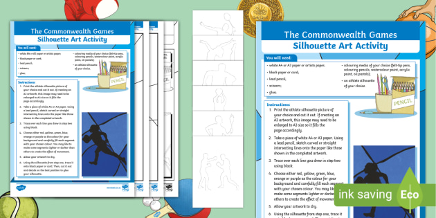 The Commonwealth Games Silhouette Art Activity